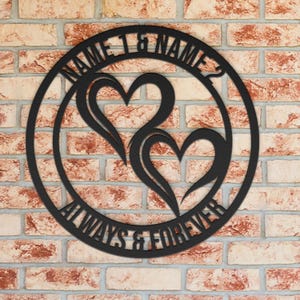 Personalized Wedding Gift Die-cut Metal Signs, Personalized Gift for ...