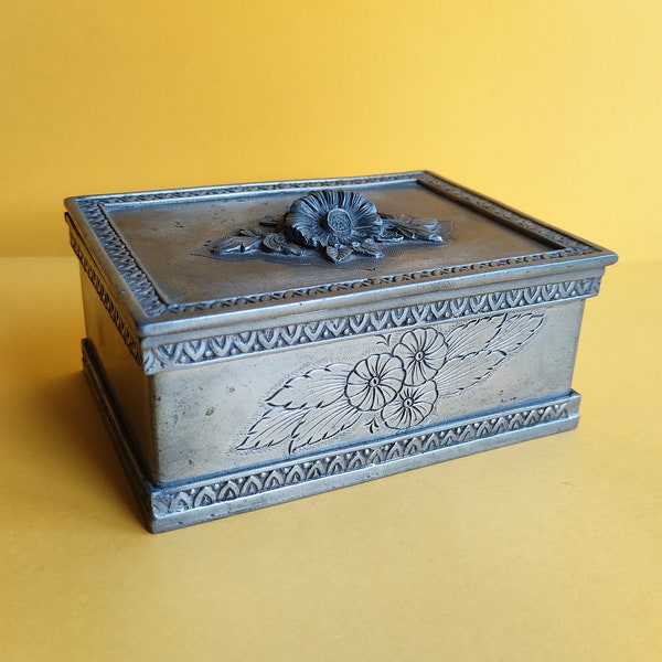 Pewter Jewelry Box - Etsy