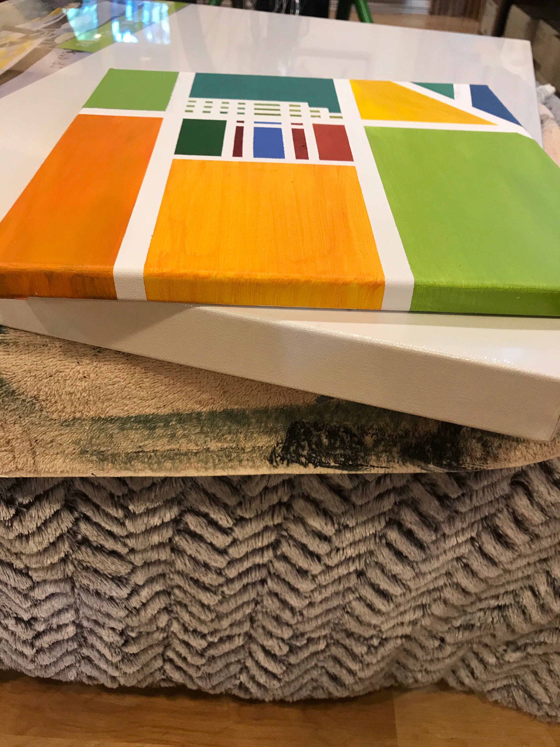 Mondrian-style Aerial Maps Bright Palette - Creighton, NE - Etsy