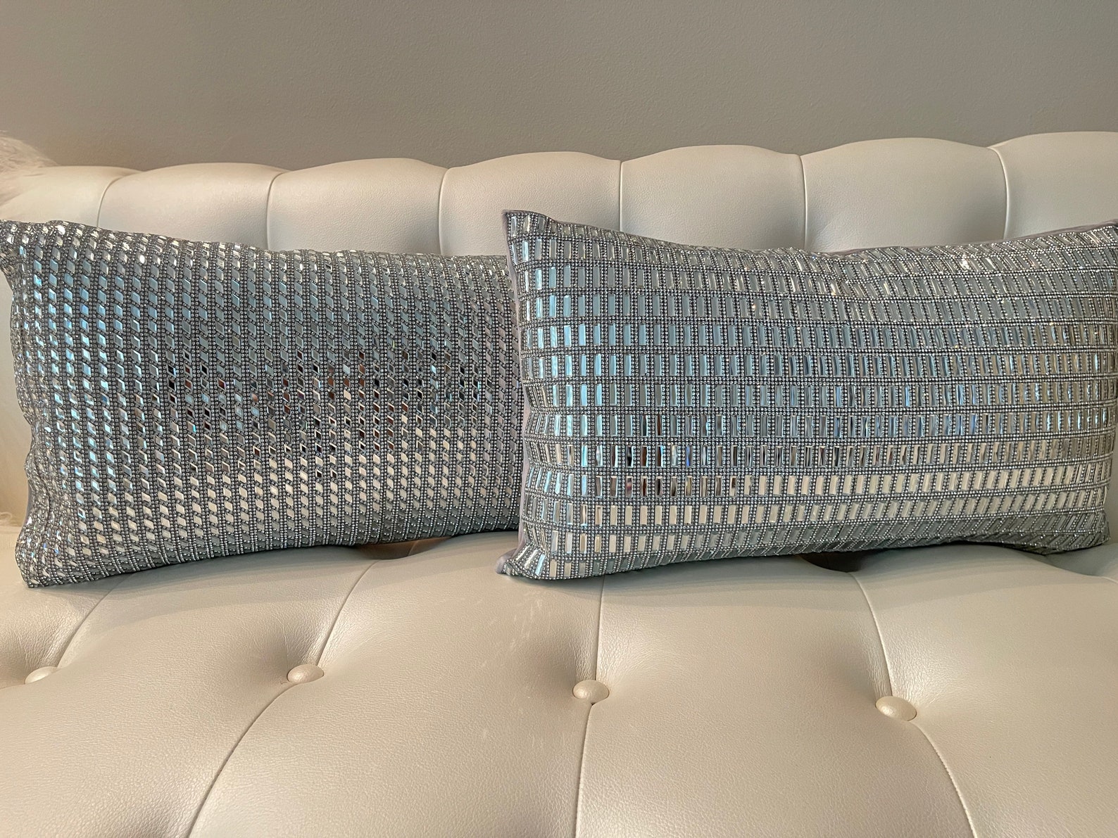 12x 20” Luxury Rhinestone Pillow Cover - Etsy