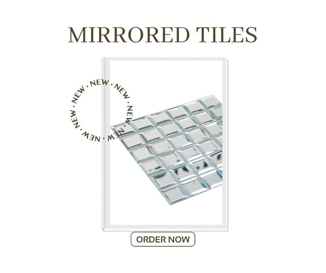 Premium Scratch-resistant Mirror Tiles – Set of 100 | 1.25” Mini ...