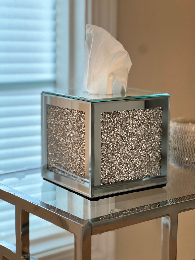 Crushed Diamond Tissue Box Holder - Etsy