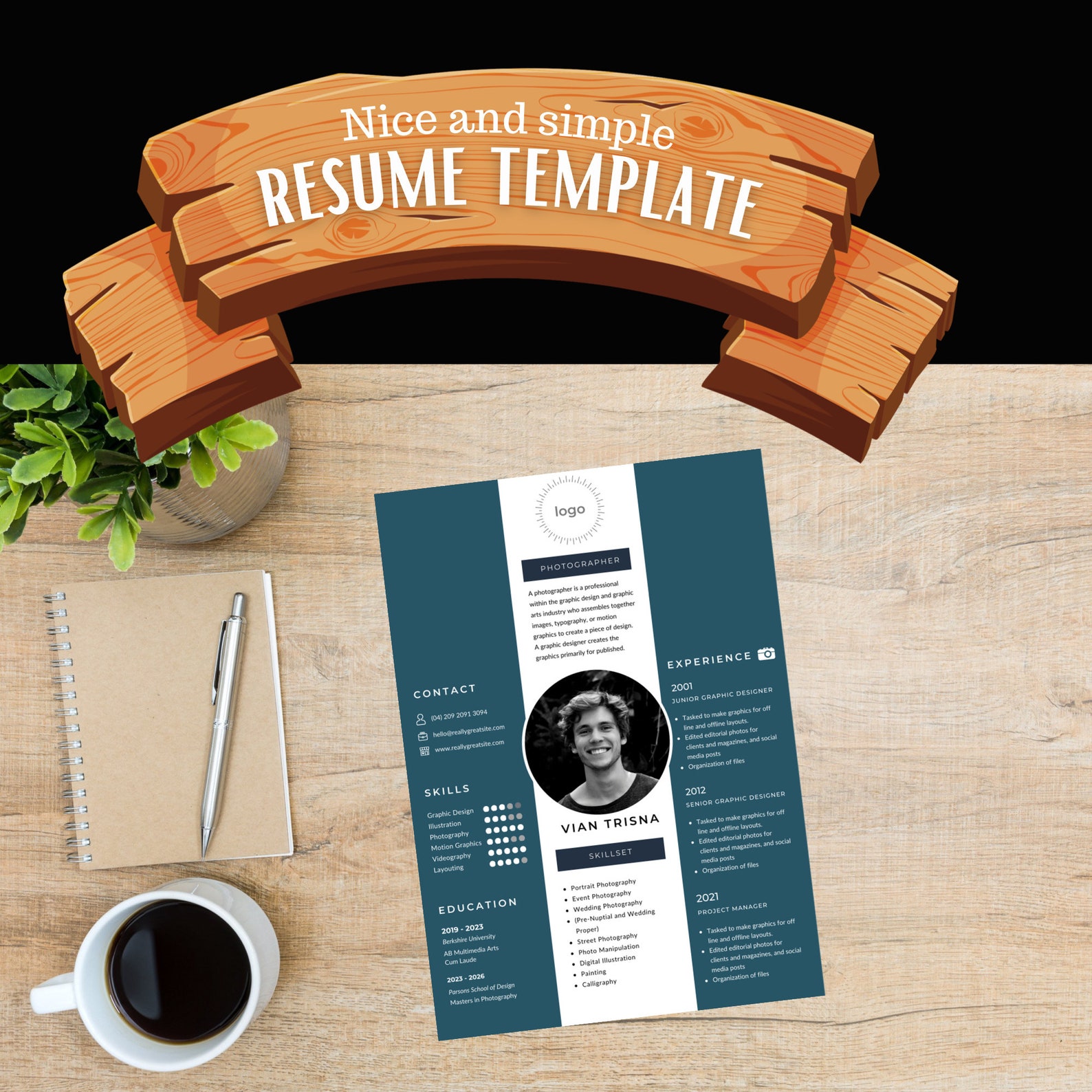 Eye catchy Resume-easy editable blue template colourful | Etsy Eye catchy Resume-easy editable blue template colourful | Etsy
