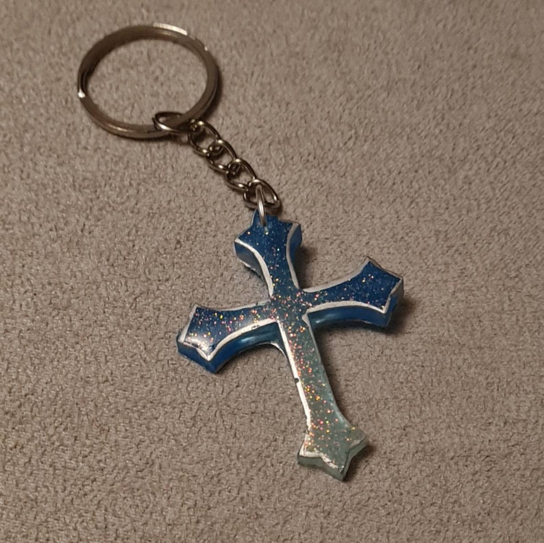 Handmade Resin Cross Keyrings /or Upgrade to Necklace - Etsy
