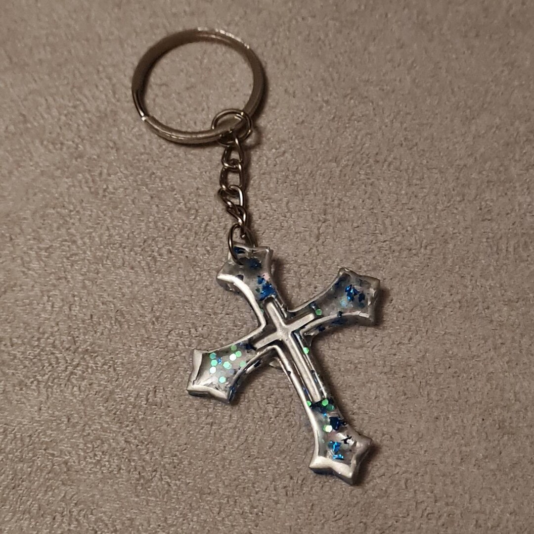 Handmade Resin Cross Keyrings /or Upgrade to Necklace - Etsy