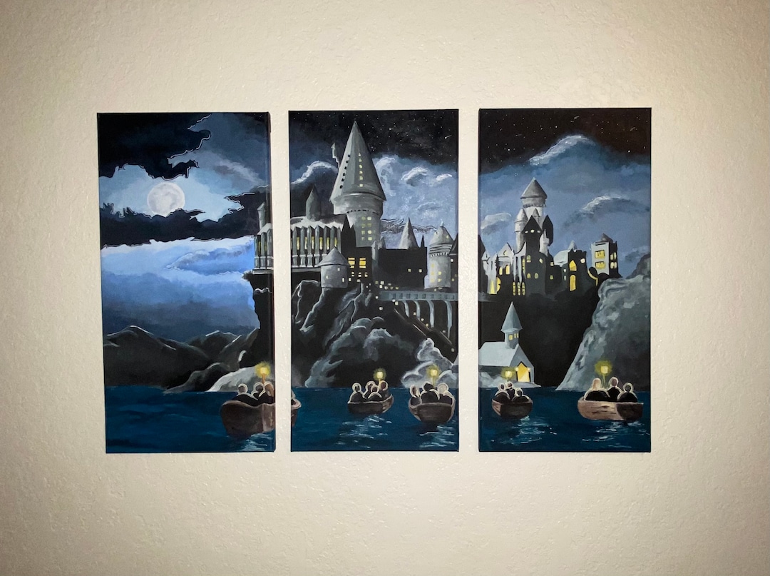 Hogwarts 3 Panel Painting - Etsy