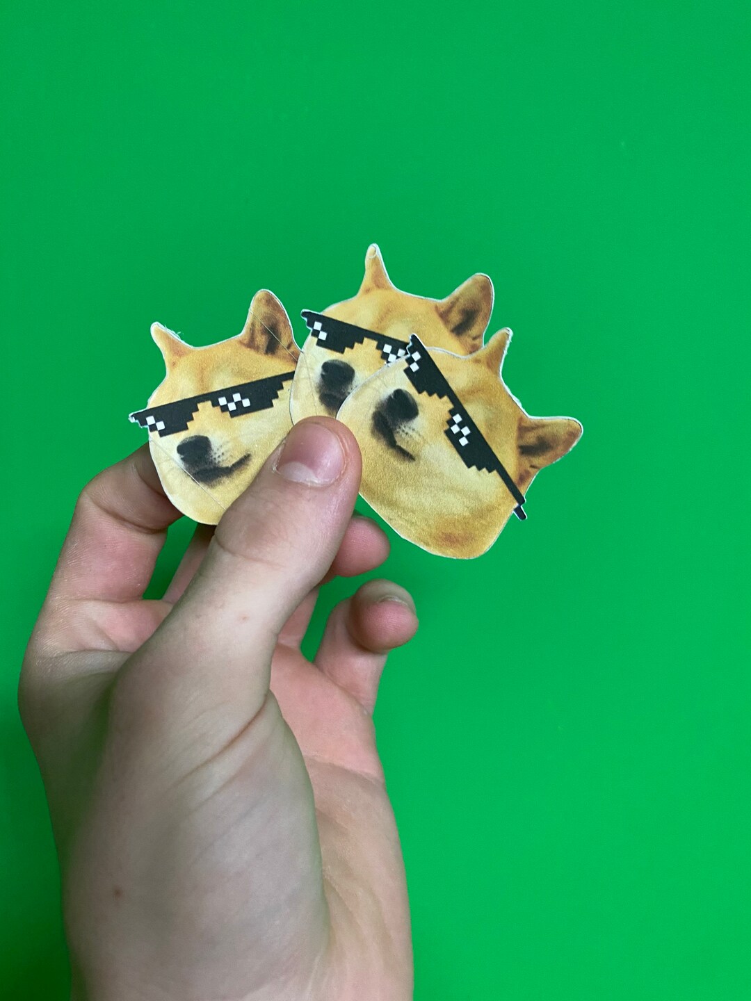 Doge Glasses Laptop Decal/ Sticker 3pc - Etsy