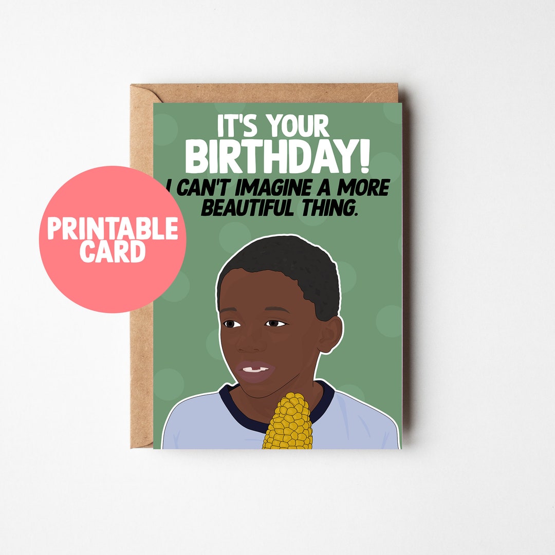 Printable Corn Kid Digital Download Card - Etsy