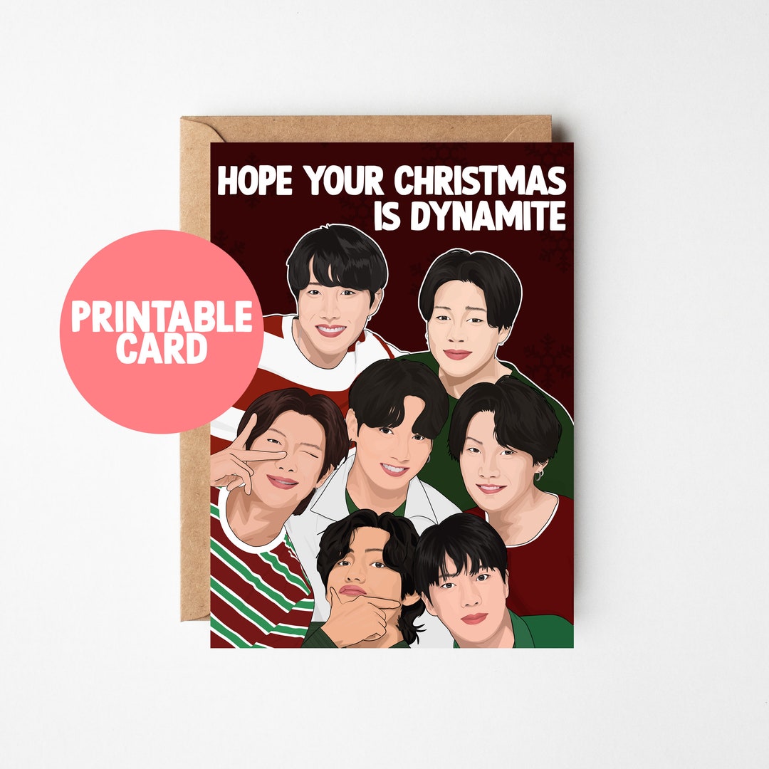 Printable BTS Dynamite Christmas Card Digital Download - Etsy
