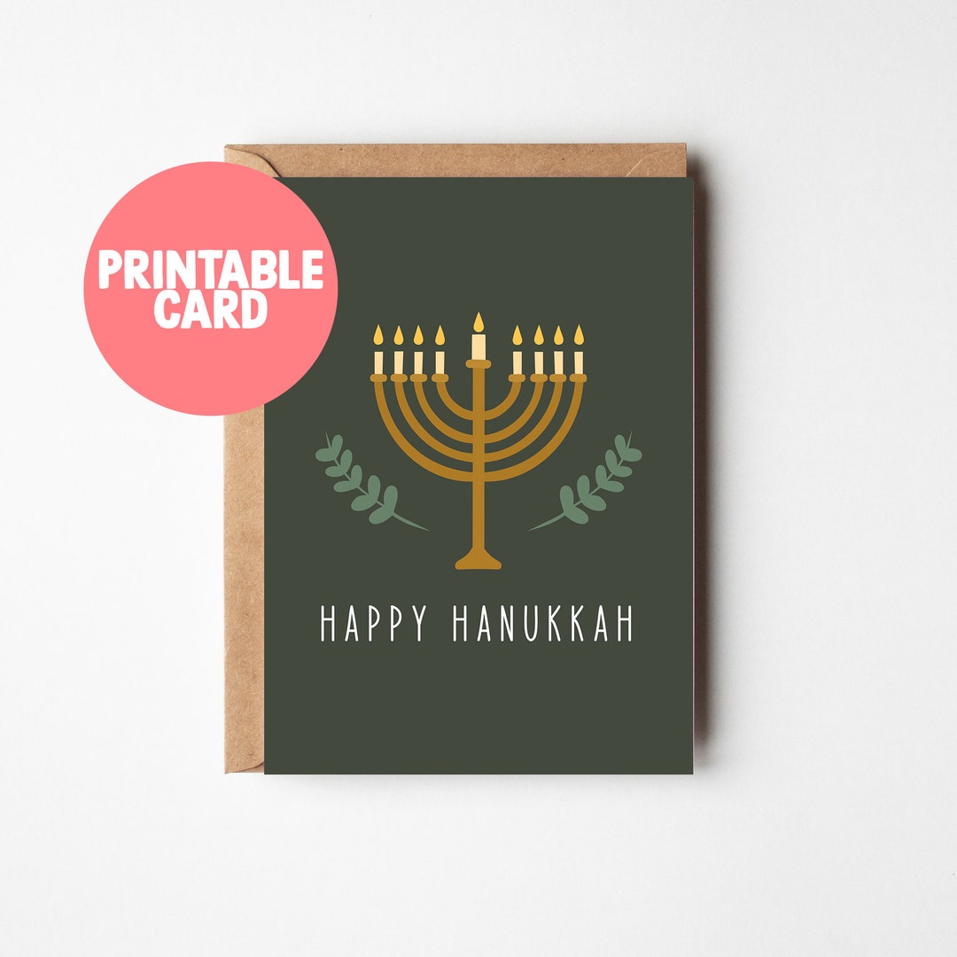 Printable Hanukkah Digital Download Card - Etsy