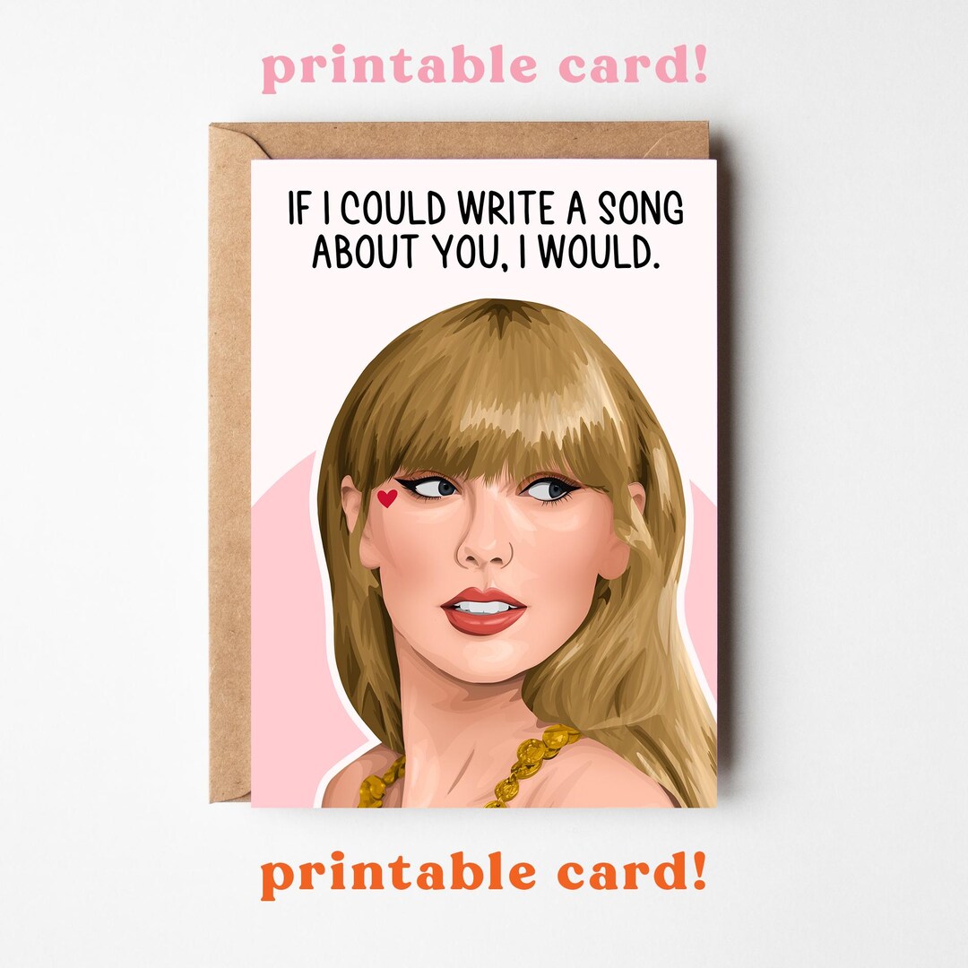 Printable Taylor Swift Valentine's/anniversary Card - Etsy