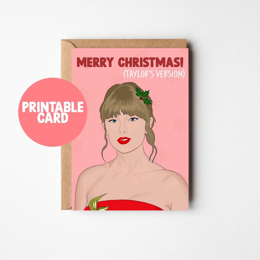 Printable Taylor Swift Version Christmas Digital Download Card - Etsy