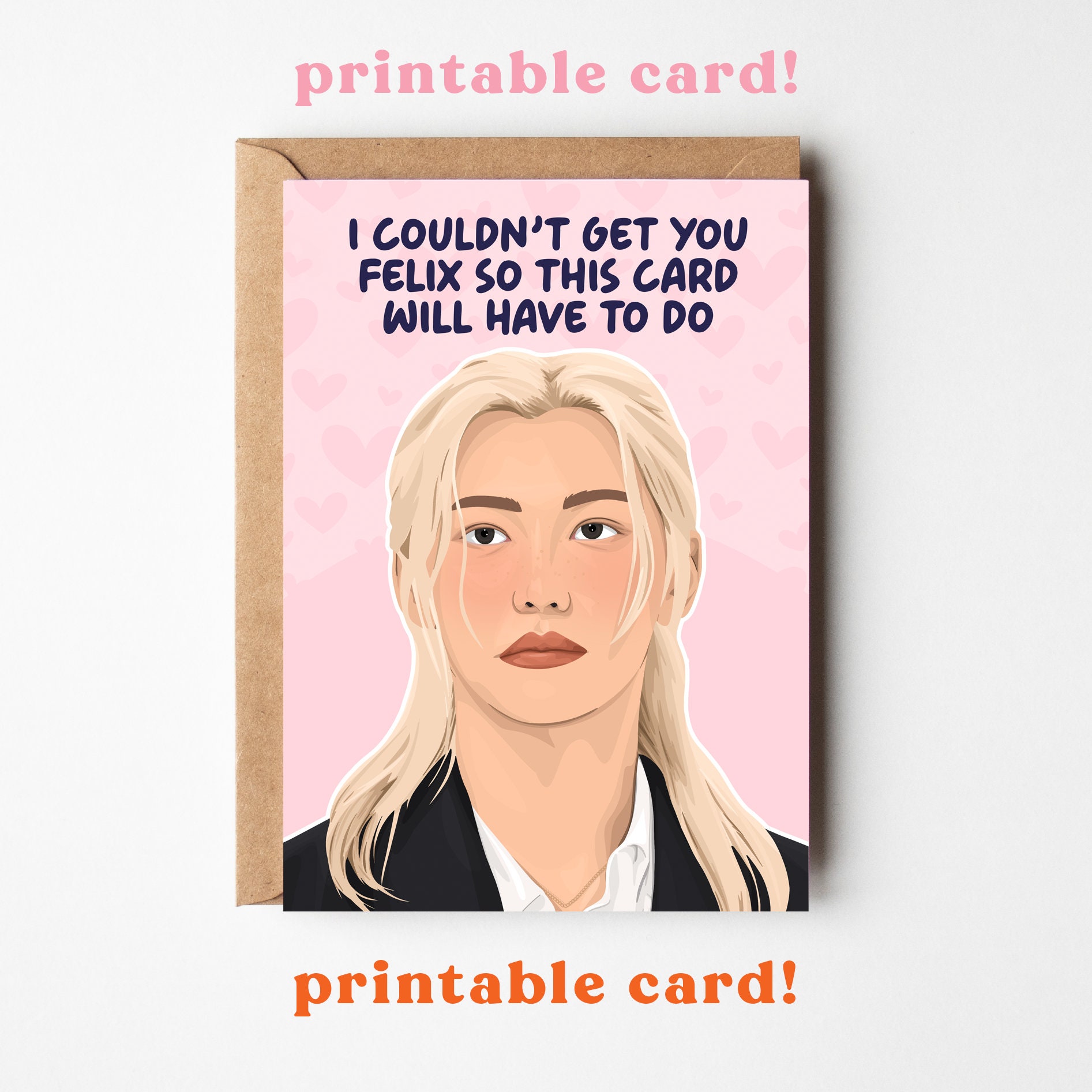 Felix Stray Kids Card | Birthday Greeting Card Friendship Kpop - Etsy