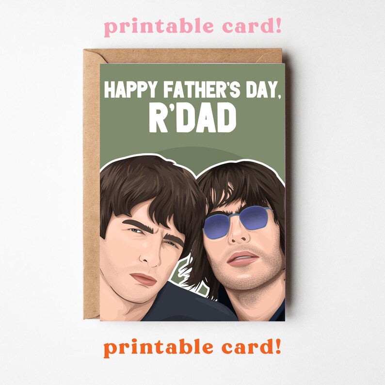 Printable Oasis R'dad Father's Day Card - Etsy