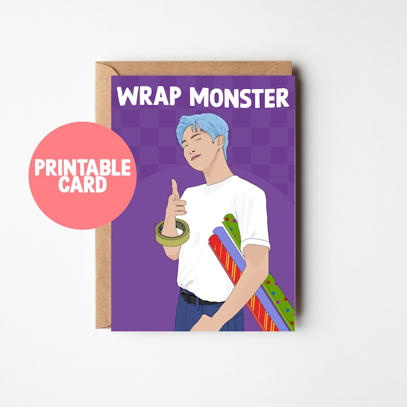 Printable Rap Monster Card Digital Download - Etsy