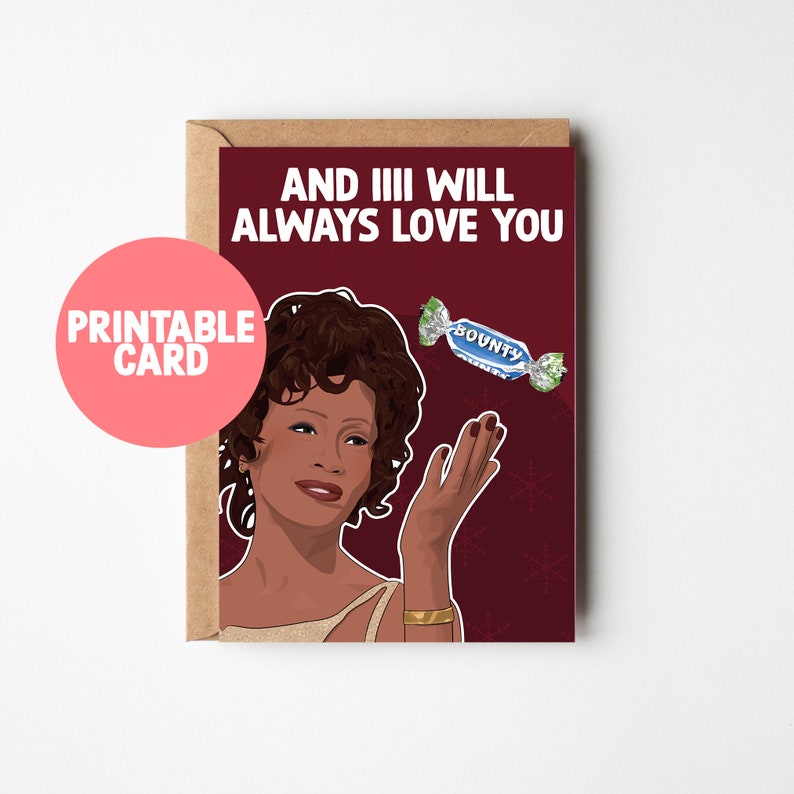 Printable Whitney Houston Bounty Digital Download Christmas - Etsy