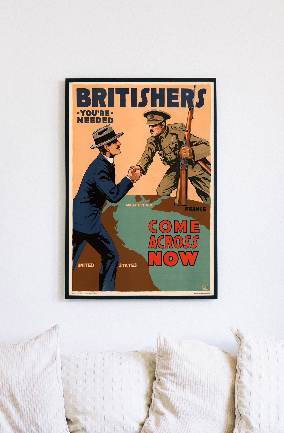 Britishers, You're Needed--come Across Now - WW1 - Instant Download ...