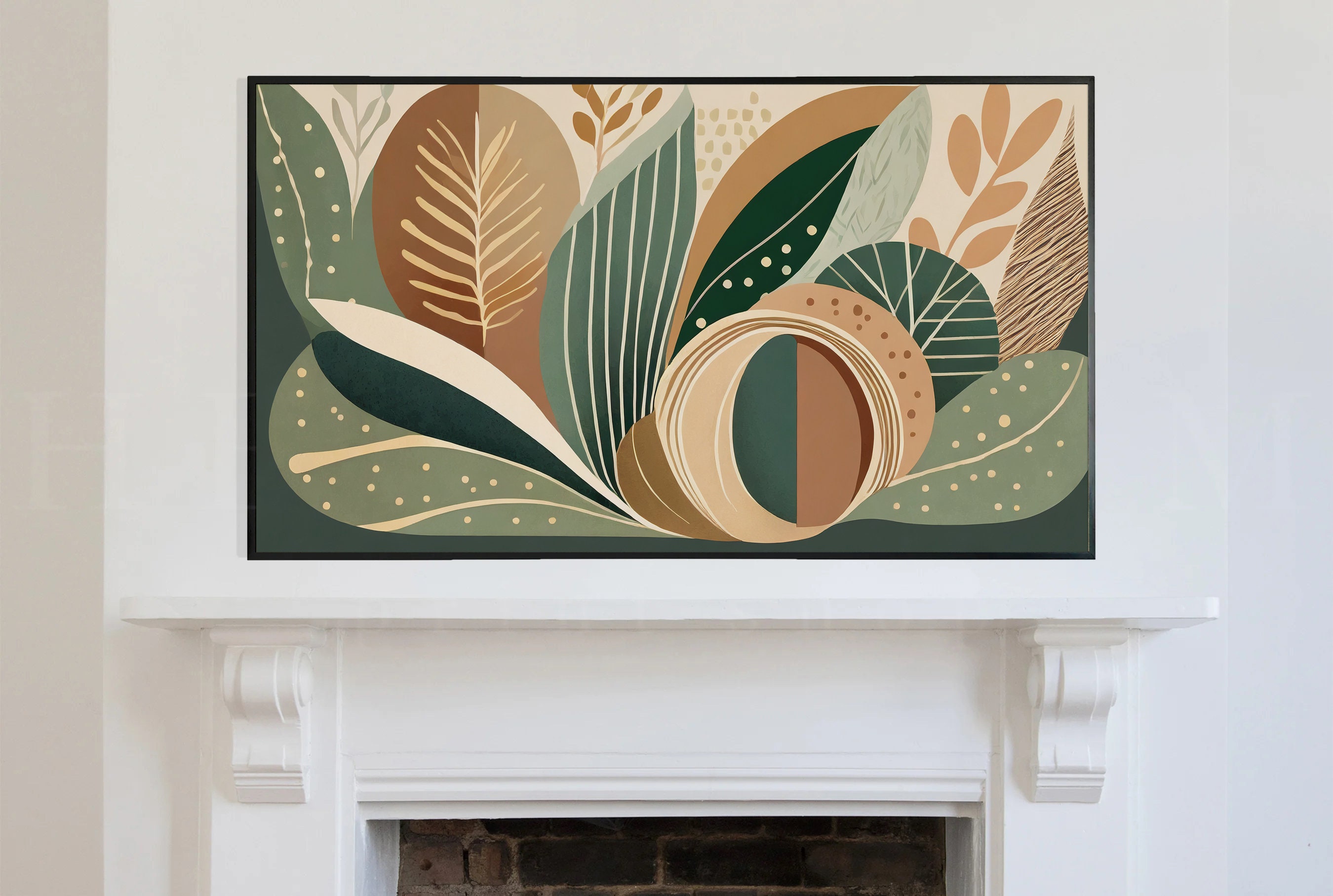 Samsung Frame TV Art, Abstract Plants, Post Modern Art, Samsung Frame ...