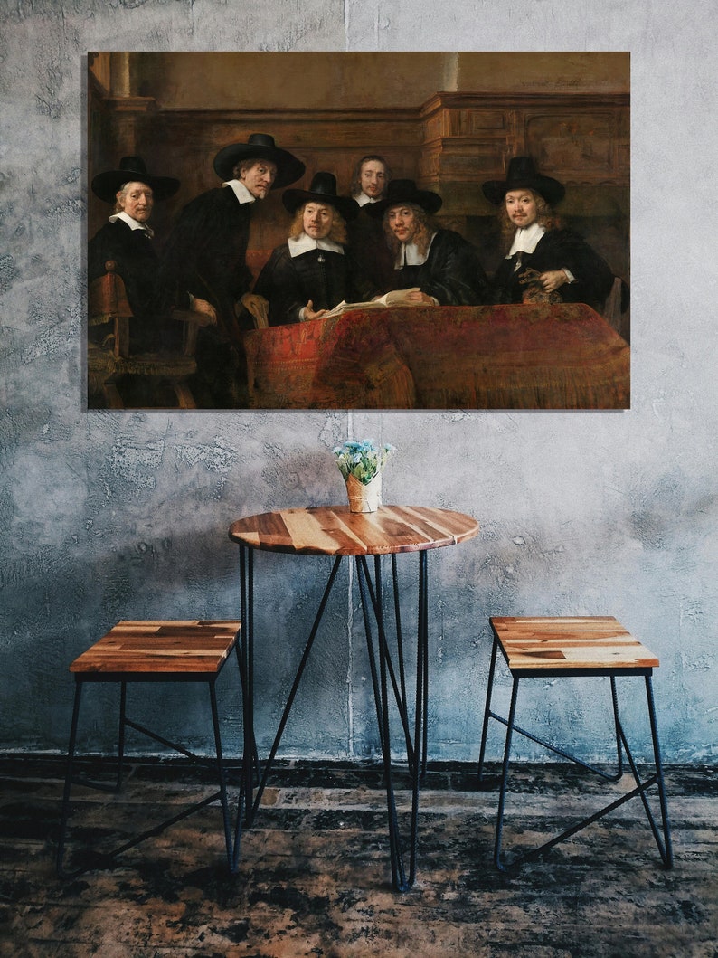 The Syndics, Rembrandt Van Rijn, Printable Wall Art, Famous Artwork ...