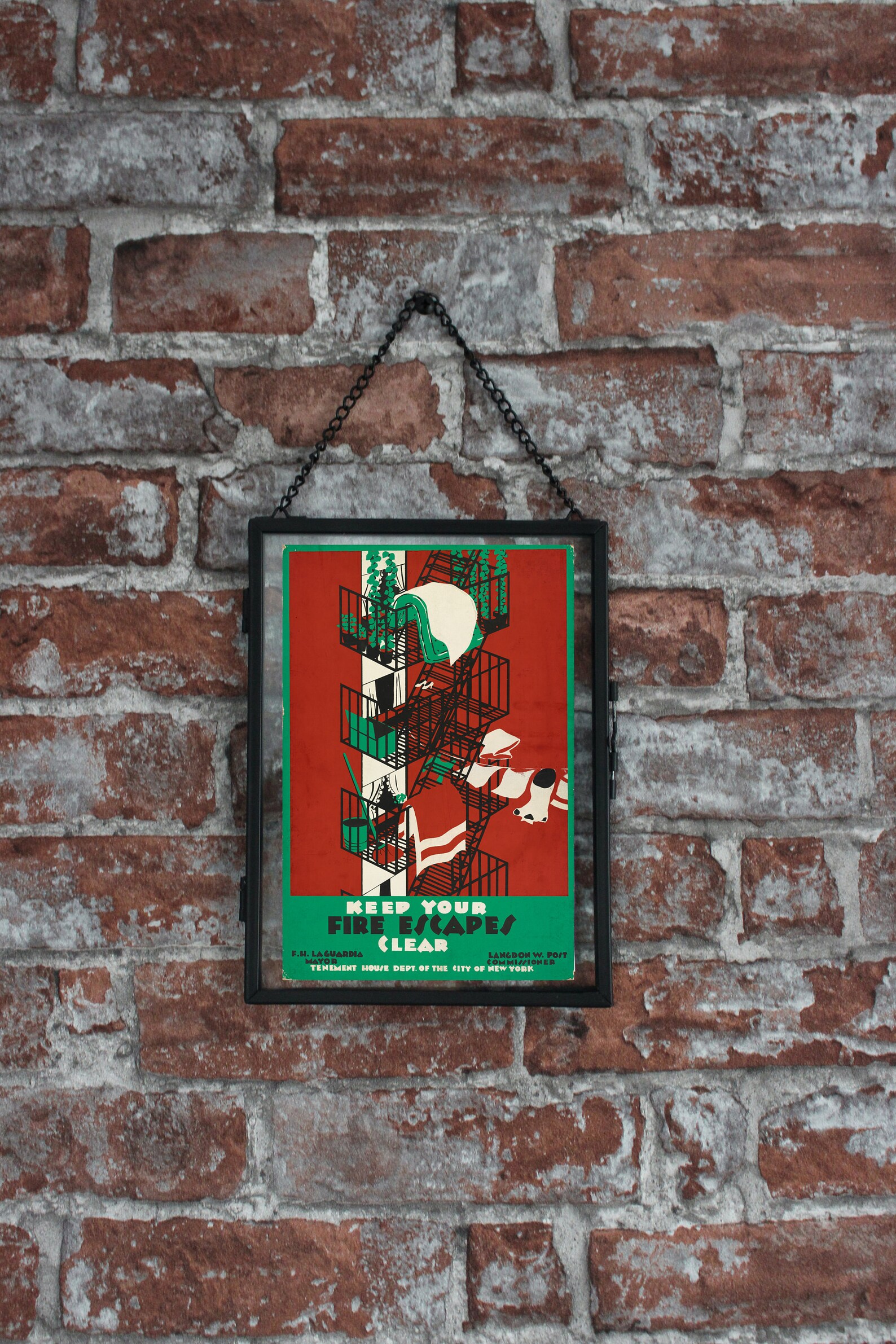 Keep Your Fire Escapes Clear New York Art Print Poster 1930s - Instant ...