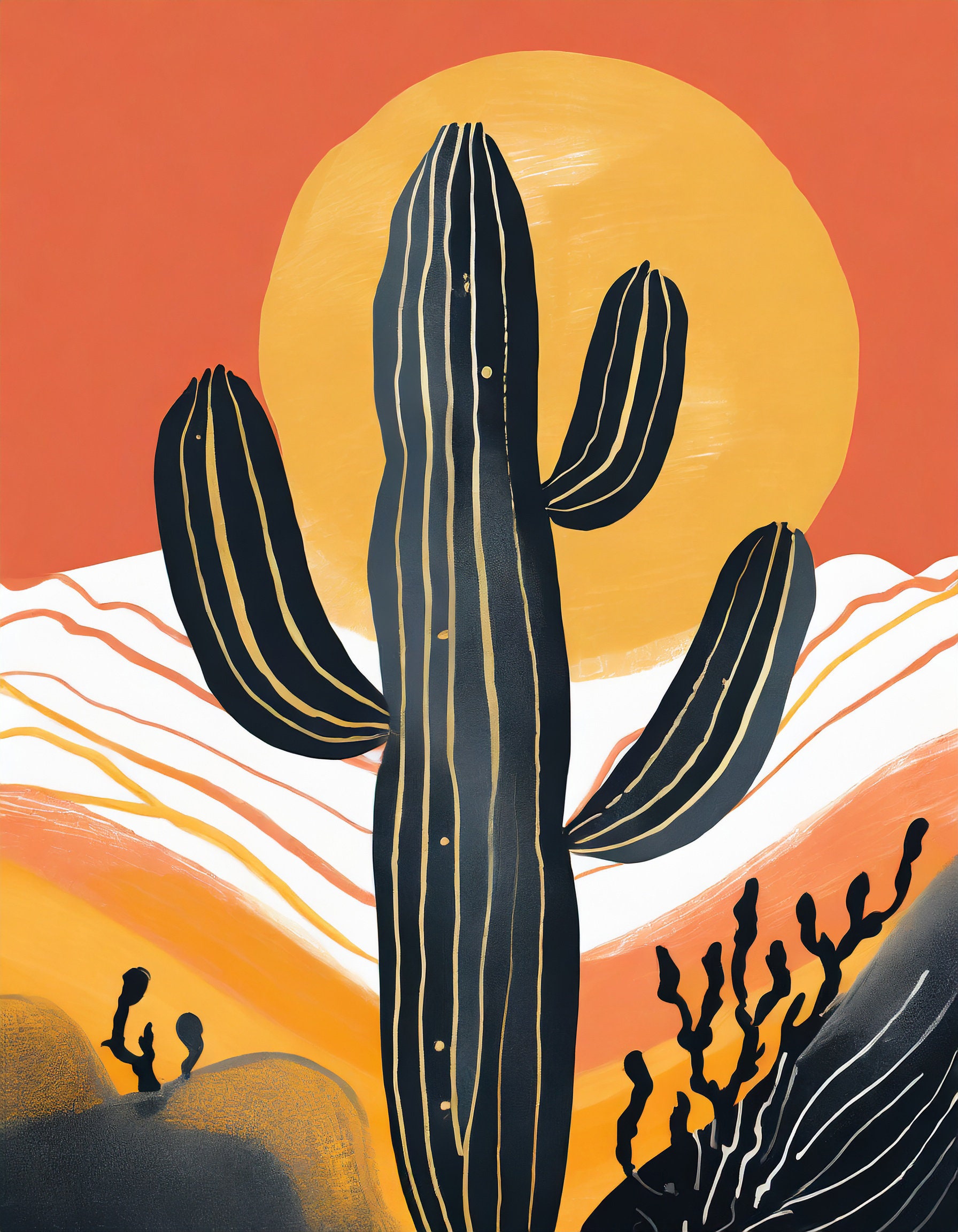 Colorful Cactus Print Set Printable Set of 8 Botanical Prints Cactus ...