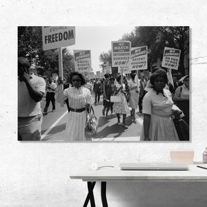 Civil Rights Protest on Washington, DC- Vintage Photo Poster - Instant ...