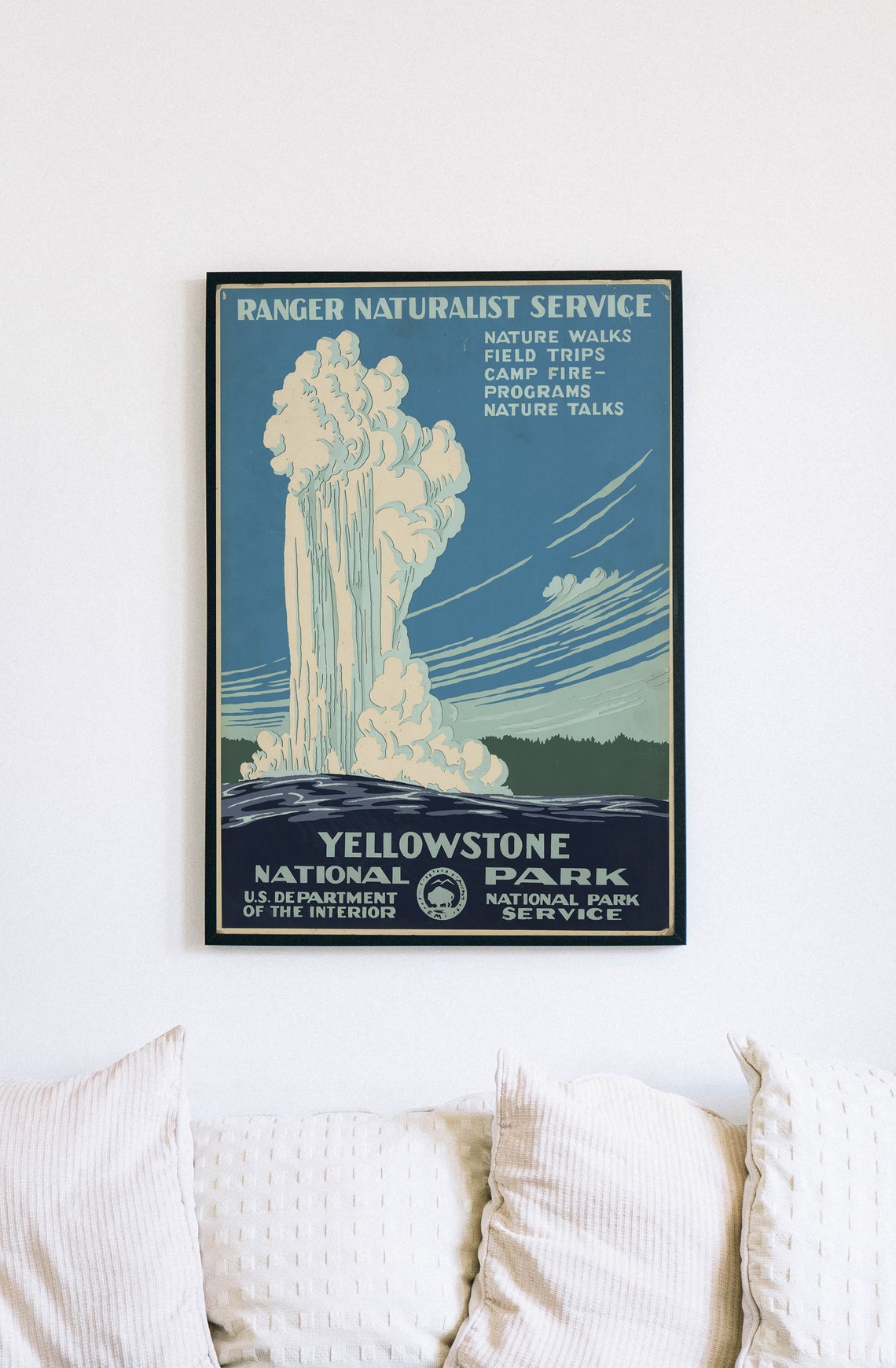 Yellowstone National Park Ranger Naturalist Service Vintage Poster ...