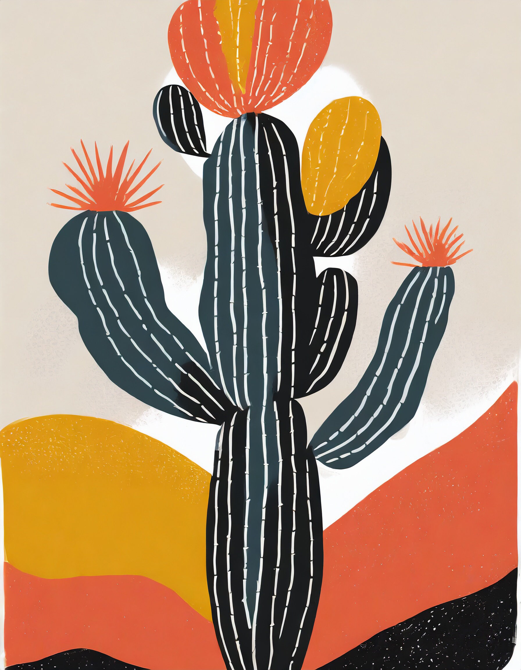 Colorful Cactus Print Set Printable Set of 8 Botanical Prints Cactus ...