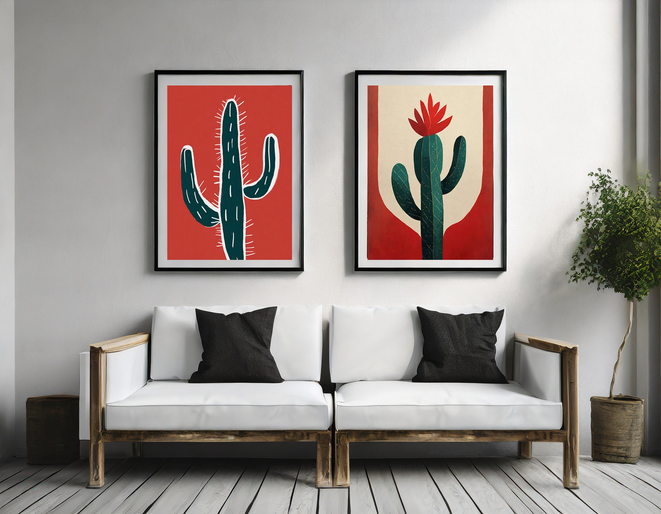 Cactus Print Set - Printable Set of 10 - Botanical Prints - Cactus ...