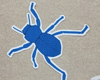 Blue Death-feigning Beetle - Kiss-cut Stickers - Etsy