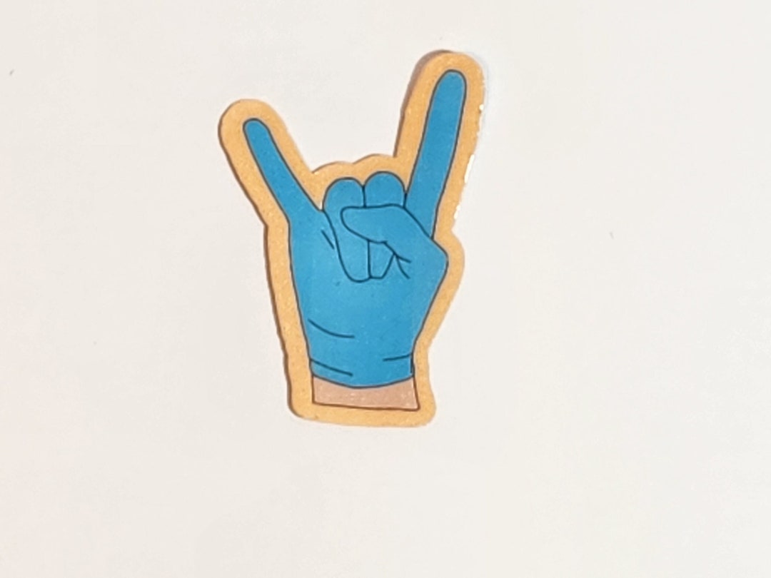 Texas Longhorn Gloved Hand Sign Sticker - Etsy