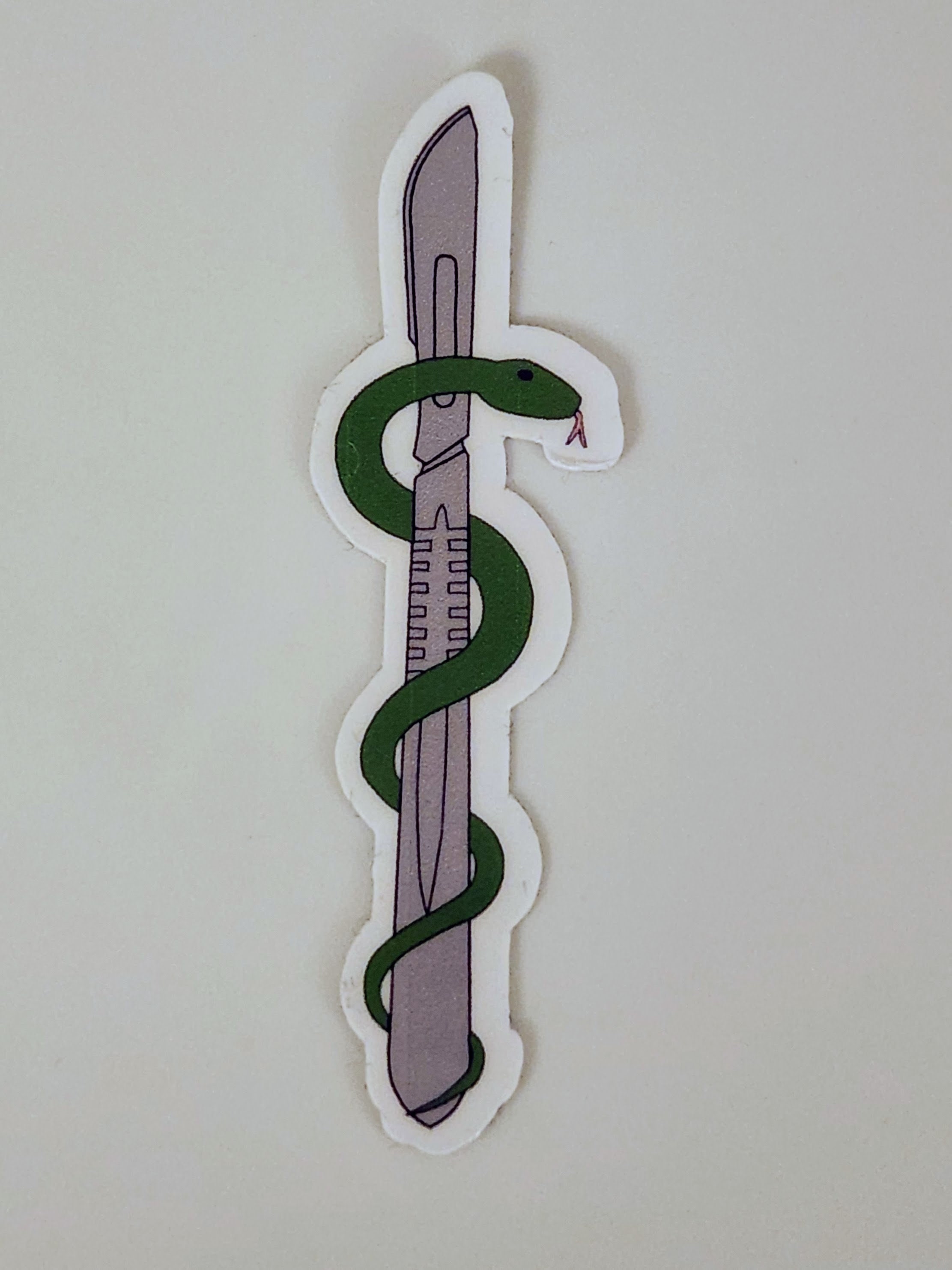 Rod of Asclepius Scalpel Sticker - Etsy