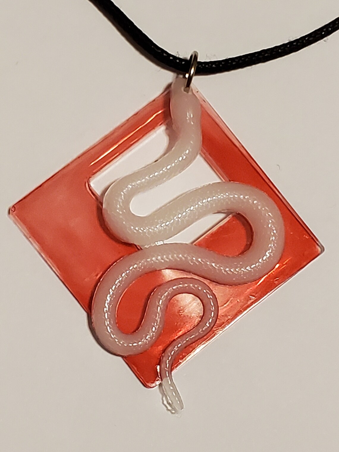 Layered Resin Snake Pendant Necklace - Etsy