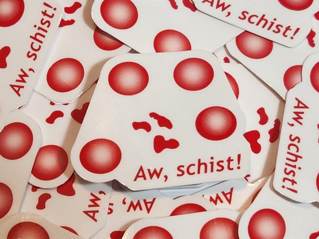 Schistocyte "aw, Schist" Blood Cell Sticker - Etsy