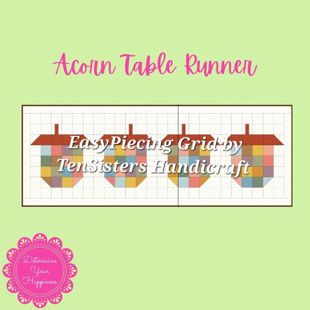 FREE Little Acorn 2 Panel Runner Pattern With Purchase Easypiecing Grid ...