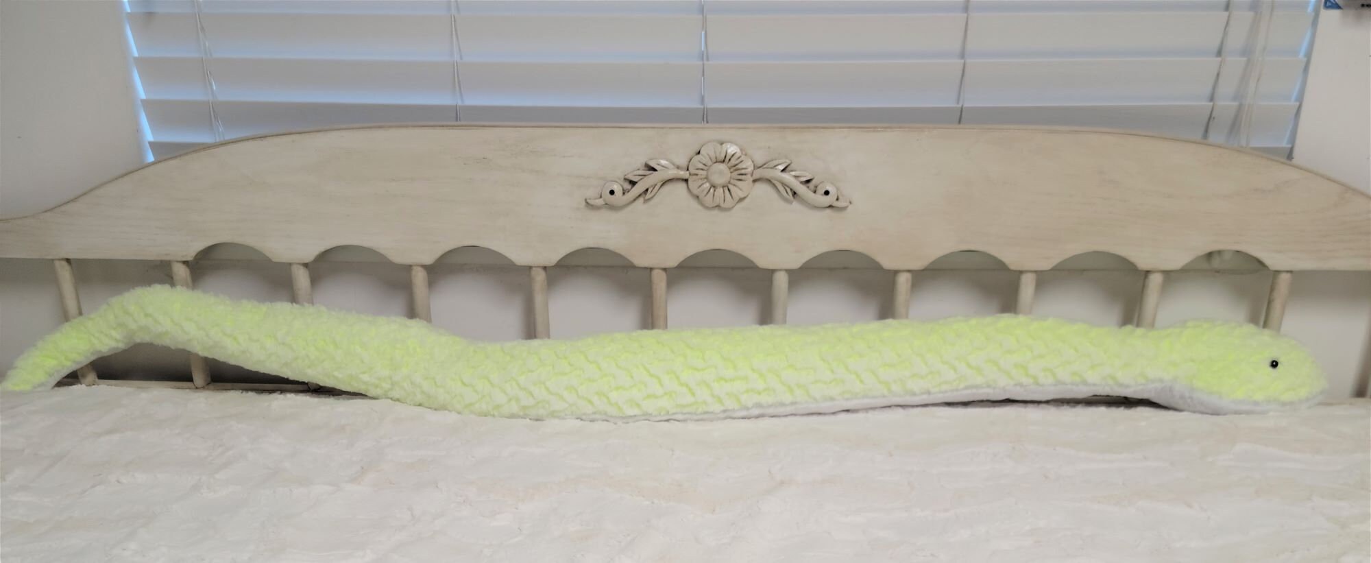 Neon Yellow Snake MINKY Stuffie Plush Snake Stuffed Animals Animal ...