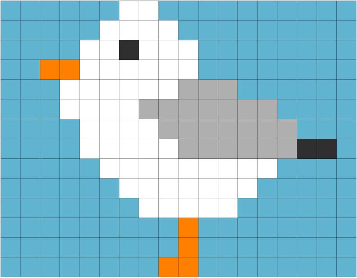 Seagull Quilt Block Pattern Comes W/ 2 Panels of Easypiecing Grid by ...