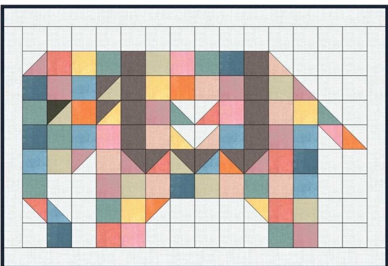FREE Pachyderm (elephant) Pattern With Purchase of Easypiecing Grid by ...