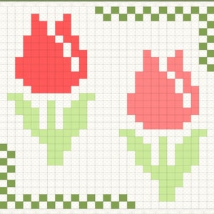 FREE Tulips 6-panel Pattern With Purchase Easypiecing Grid From Ten ...