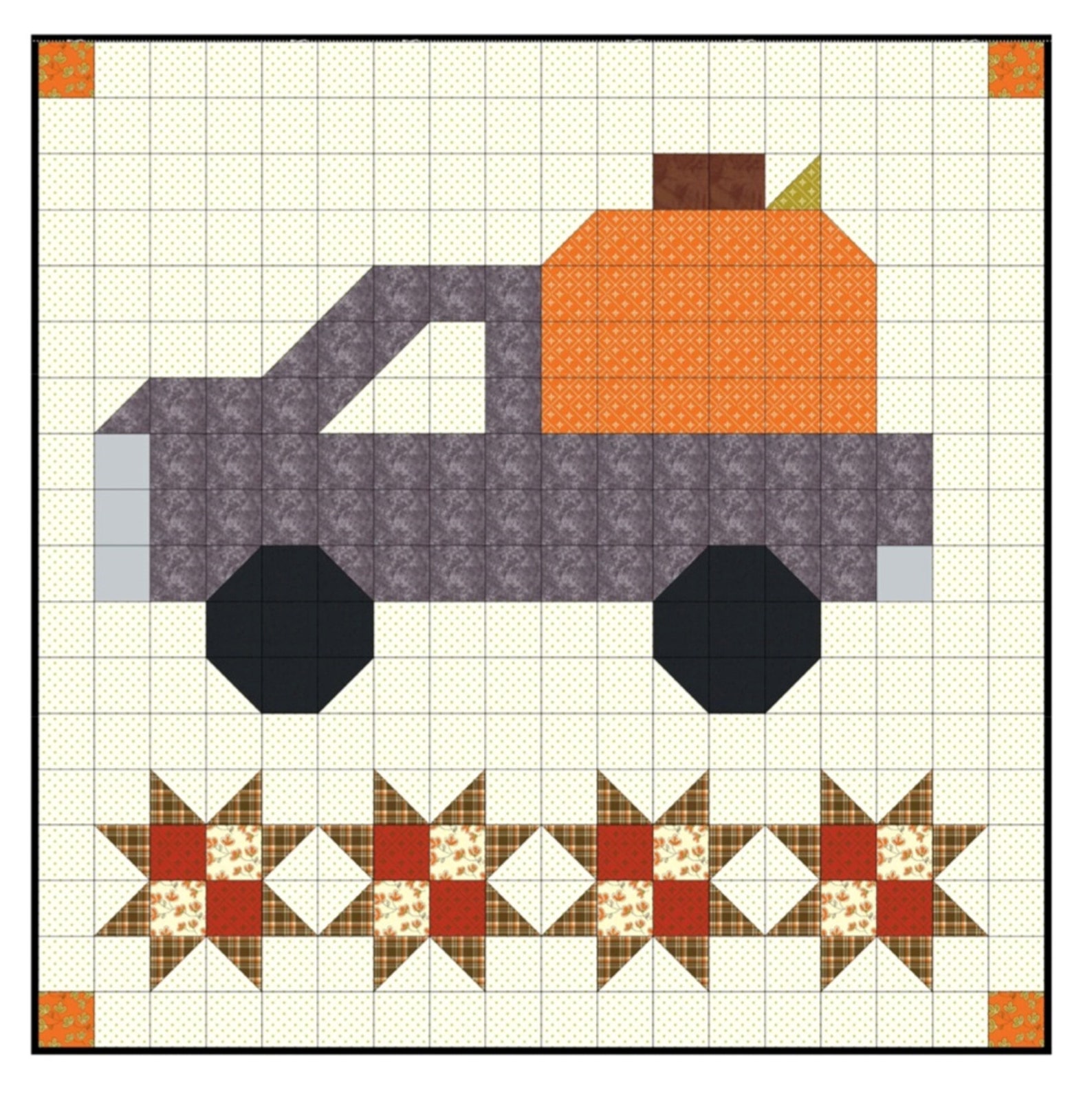 FREE Harvest Delivery 3-panel Pattern W/ Purchase Easypiecing Grid From ...