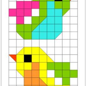 4 Birds Table Runner 3-panel Pattern W/ Purchase Easypiecing Grid ...