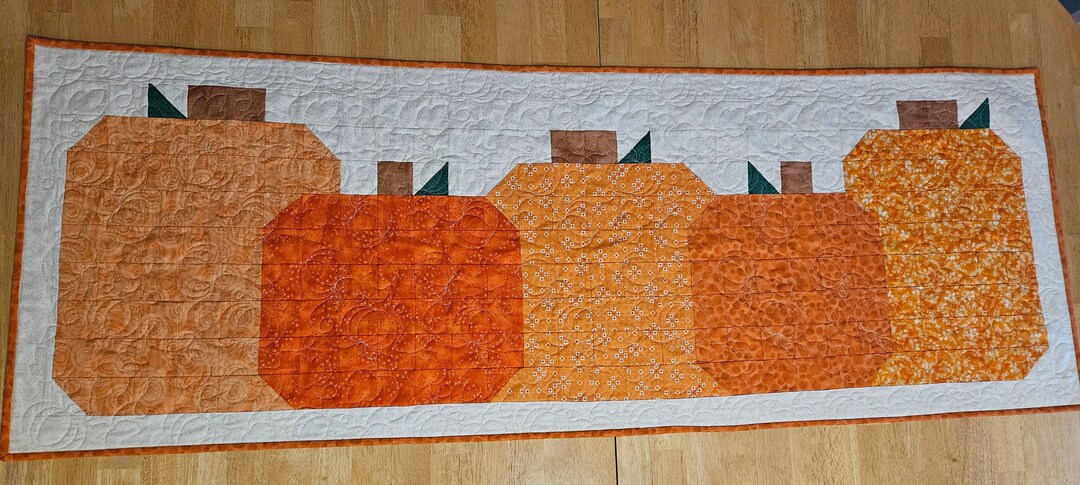 Harvest Time Table Runner Kit-pattern Fabric and Easypiecing Grid by ...