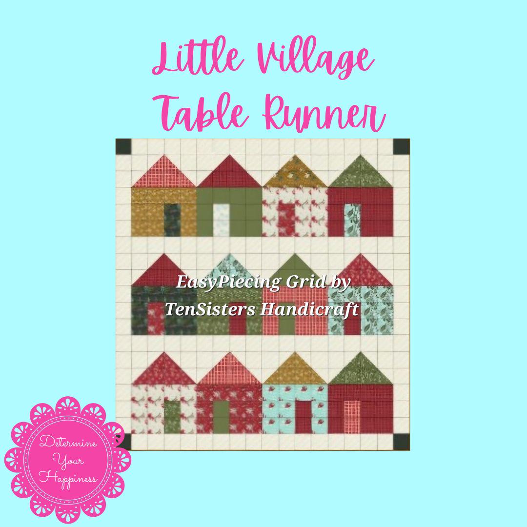 Free Little Village Pattern With Purchase of 3-panels Easypiecing Grid ...