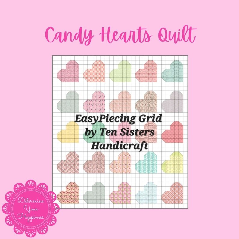FREE Candy Hearts 9-panel Pattern With Purchase Easypiecing Grid From ...
