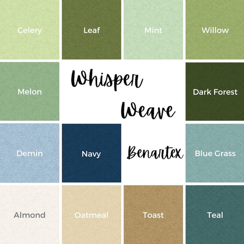 Benartex/whisper WEAVE Fabric Collection/ Choose From 25 Colors. Fat ...