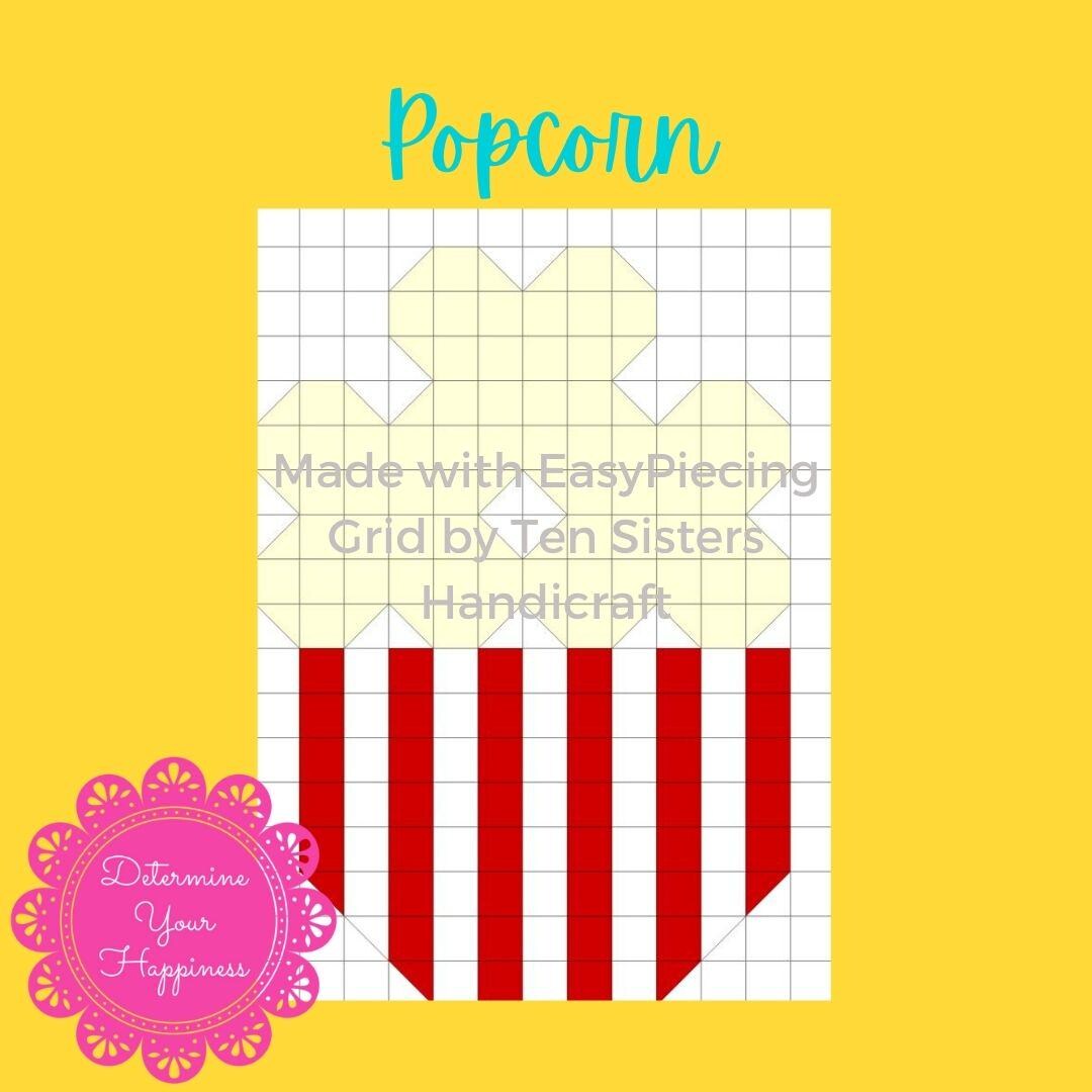 Popcorn Pattern Comes With 2-panels of Easypiecing Grid by Ten Sisters ...