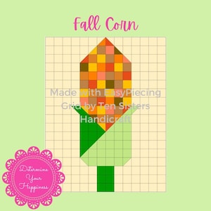 Fall Corn Pattern Comes With 2 Panels Easypiecing Grid From Ten Sisters ...