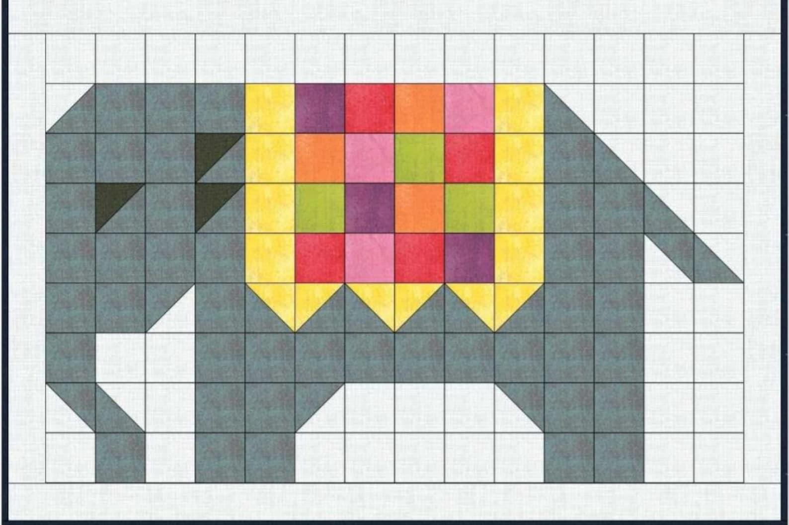 FREE Pachyderm2 (elephant) Pattern With Purchase of 1easypiecing Grid ...