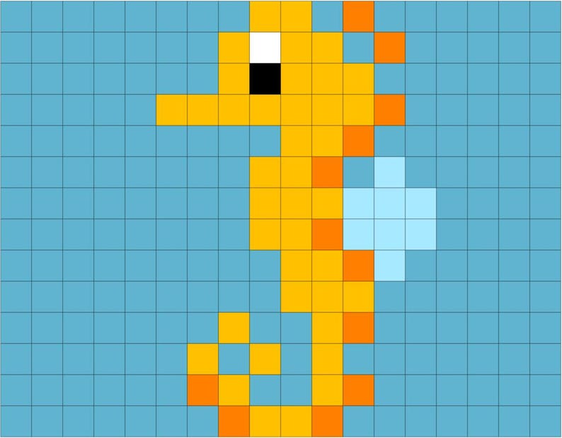 Sea Horse Quilt Block Pattern Comes W/ 2 Panels of Easypiecing Grid by ...