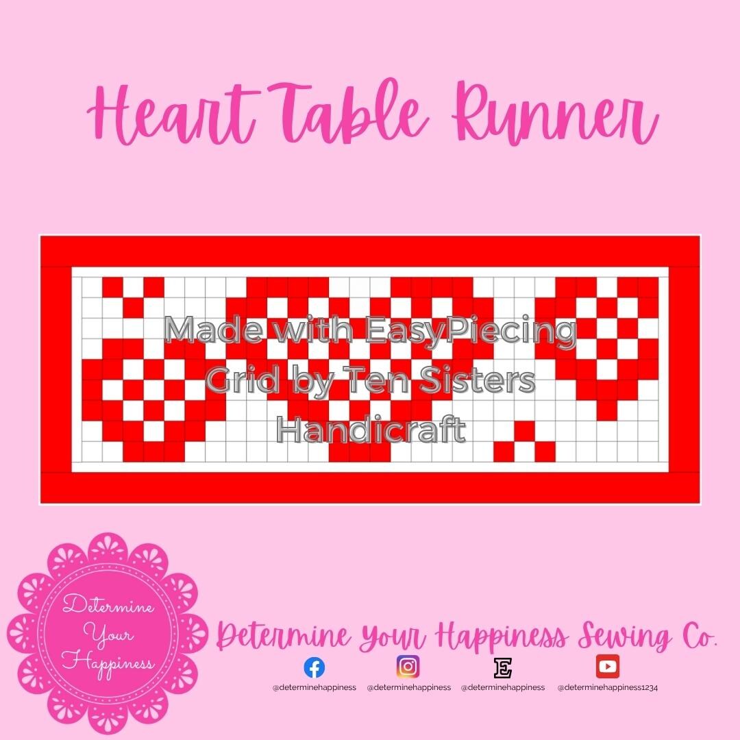 Heart Pattern Comes With 2 Panels of Easypiecing Grid by Ten Sisters ...